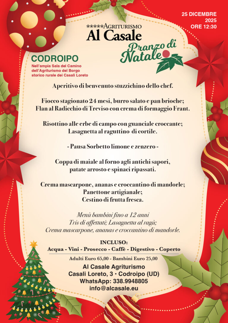 Pranzo di Natale – Agriturismo Al Casale Codroipo